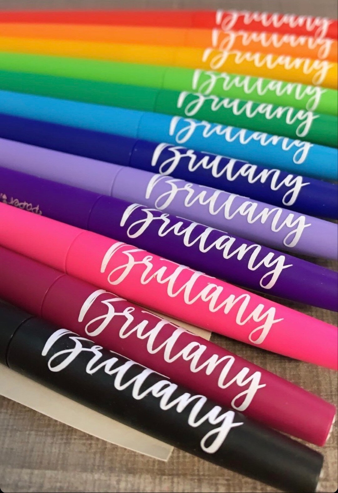 Personalized Flair Felt Tip Pens, Set of 12 Monogram Personalized Pens ...