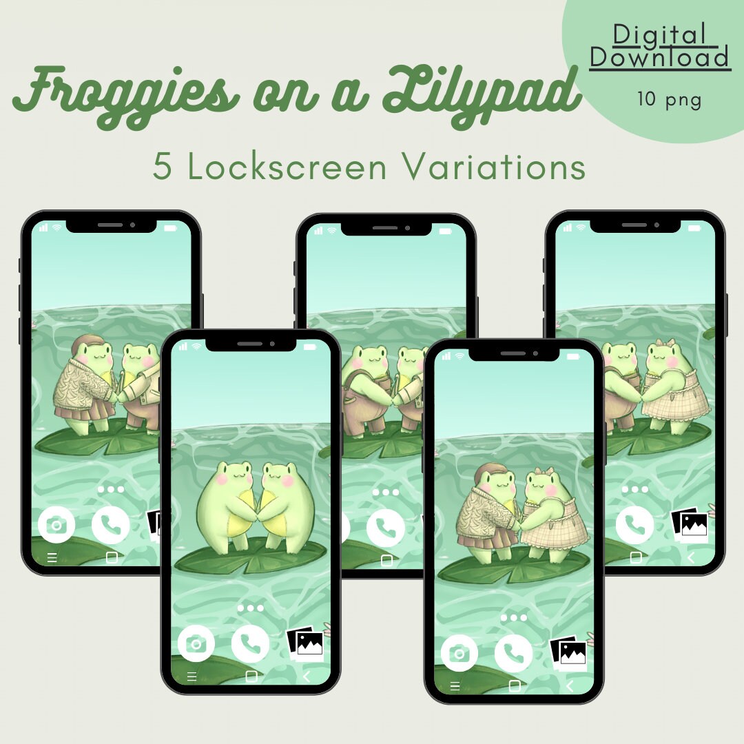 Froggies on a Lilypad Wallpapers and Matching Lockscreens - Digital ...