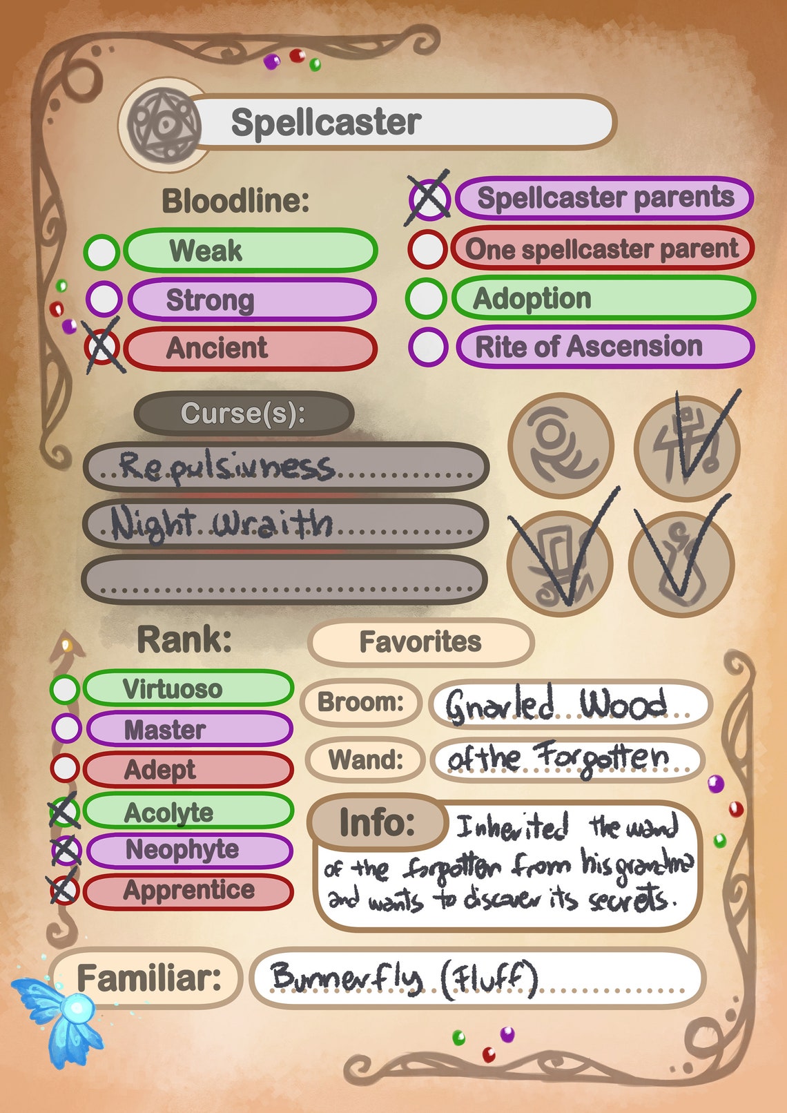 Sims Character Sheet Digital Download Ready to Print Inspired by the ...