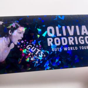 Physical Horizontal Ticket Custom Personalized Laminated Concert Ticket ...