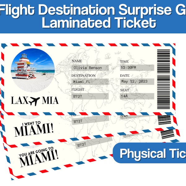 Custom Flight Ticket - Etsy