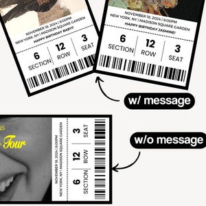Custom Laminated Concert Ticket Souvenir, Personalized Event Keepsake ...