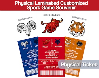 Physical Horizontal Ticket Custom Personalized Laminated Concert Ticket ...