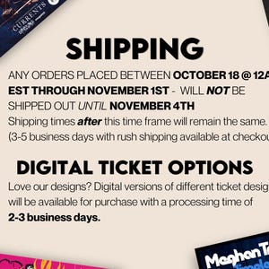 Physical Ticket Custom Personalized Laminated Concert Event Ticket ...