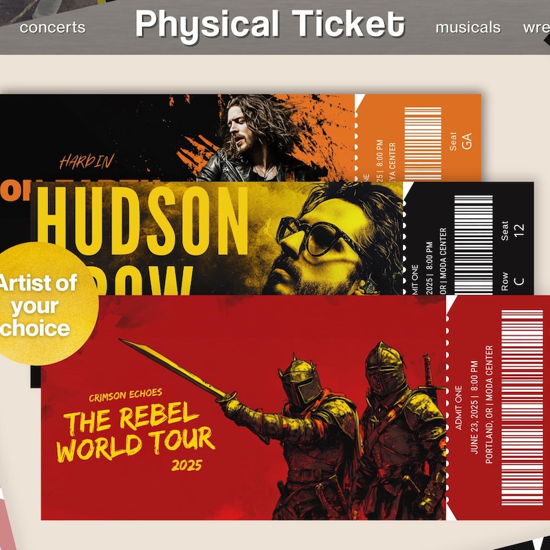 Custom Holographic Ticket - Etsy