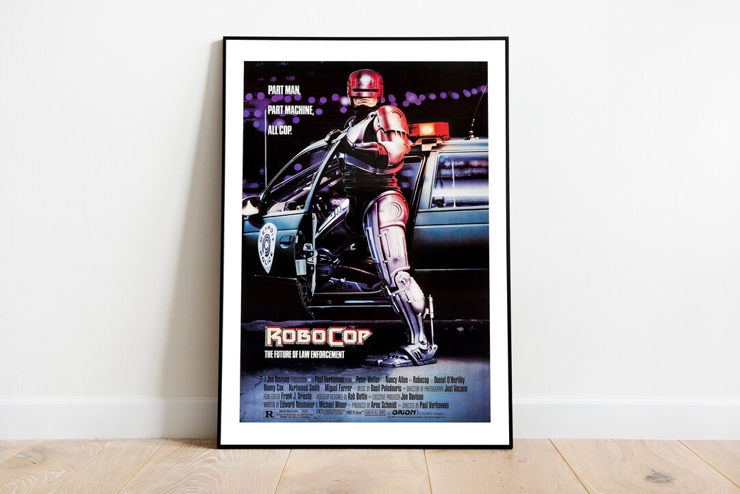 Framed Robocop Poster, "part Man, Part Machine, All Cop" Movie Poster ...