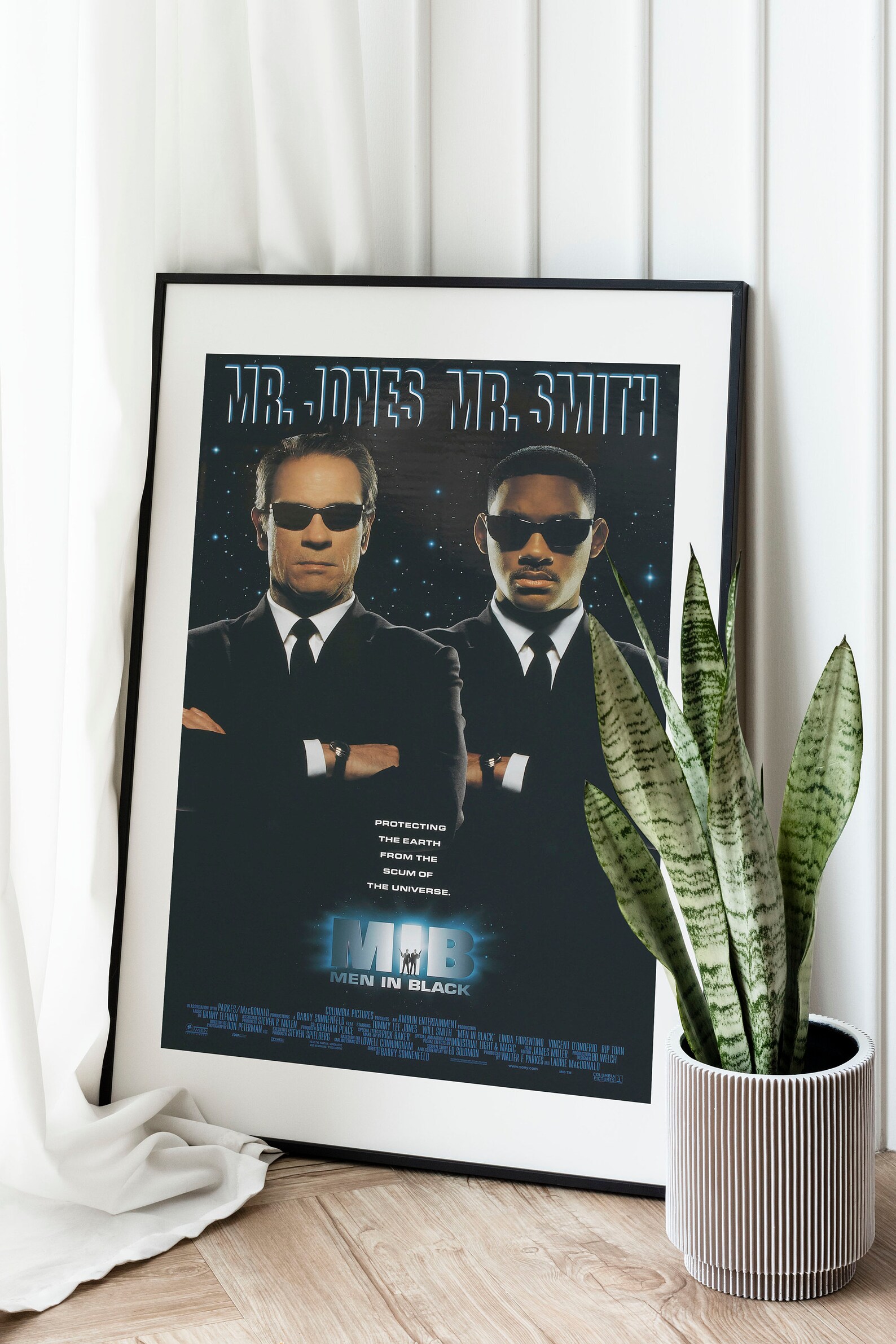 Framed Men in Black Poster, Men in Black Movie Poster, Wall Art, Wall ...