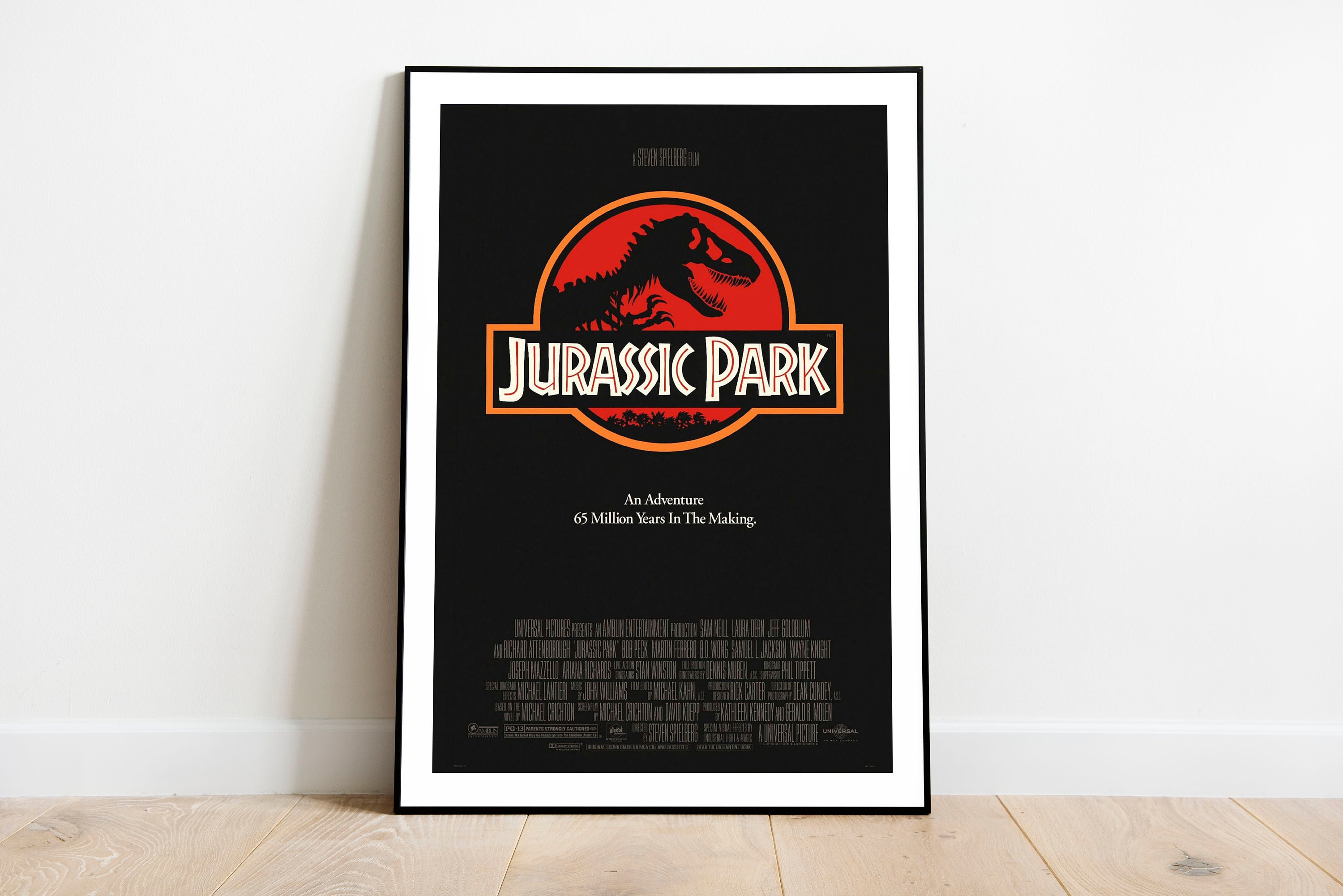 Framed Jurassic Park Poster, Jurassic Park Movie Poster, Wall Art, Wall ...