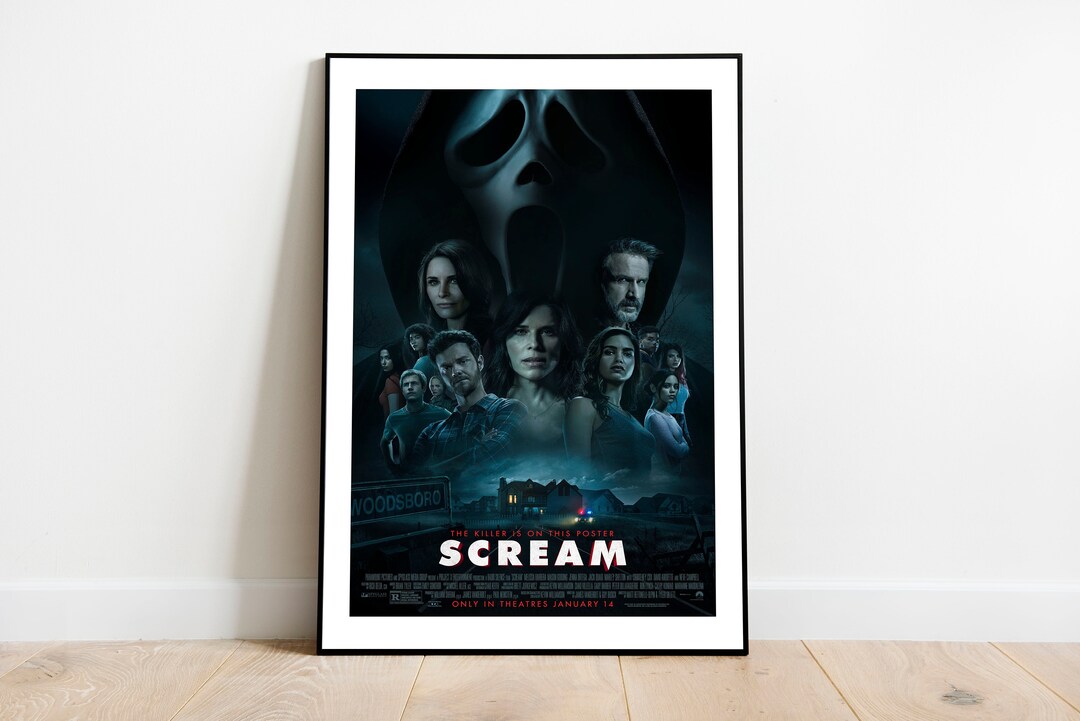 Framed Scream Poster, Scream 5 Movie Poster, Wall Art, Wall Decor ...