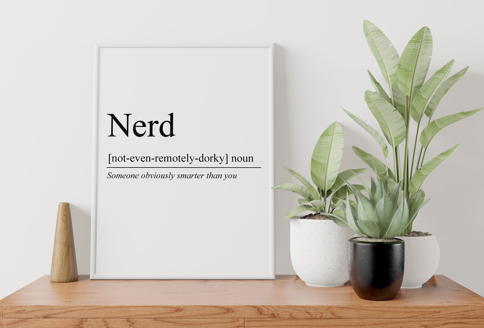 Framed Nerd Wall Print Nerd Definition Nerd Gift Nerd Name | Etsy
