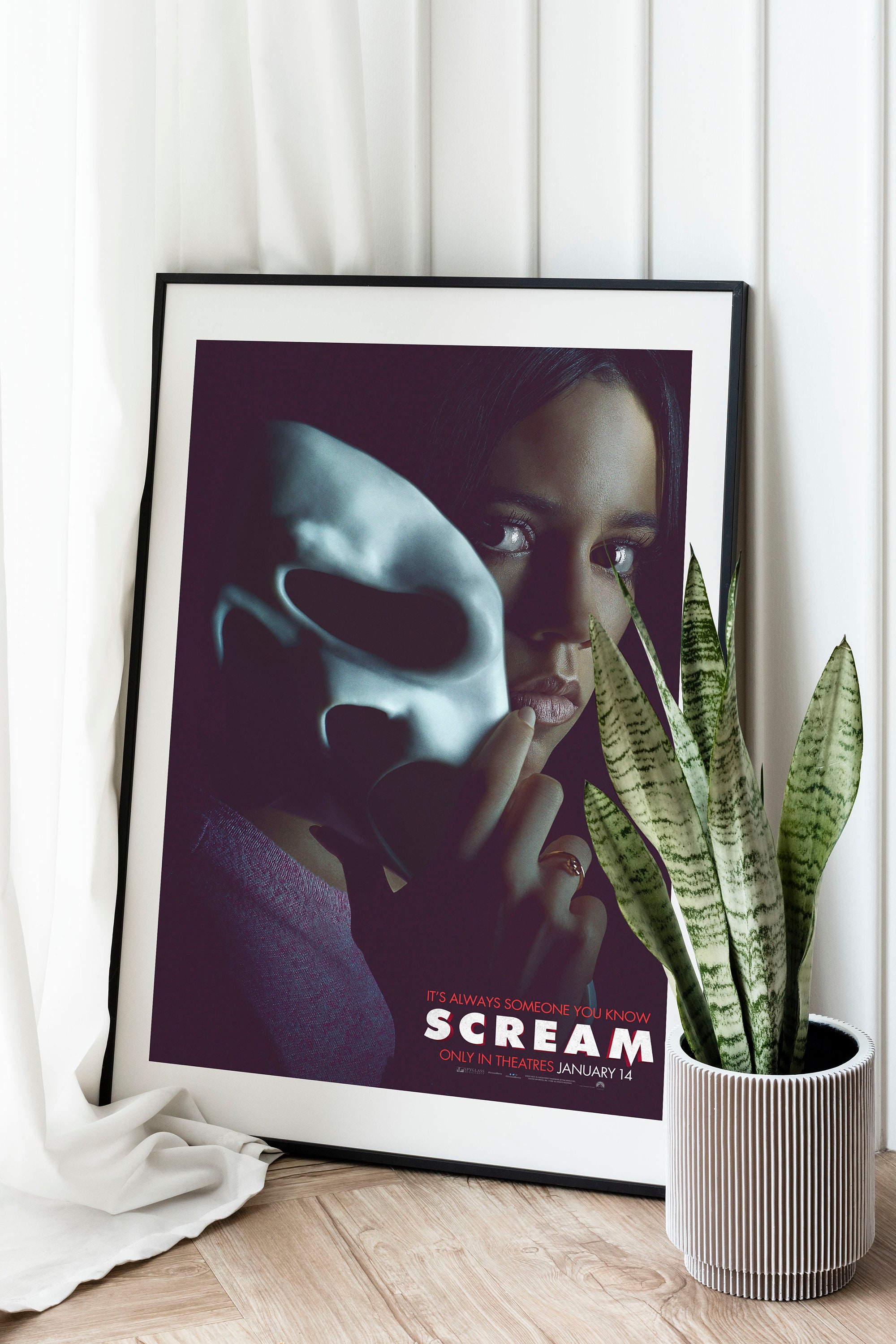 Framed Jenna Ortega Poster Scream 5 Movie Poster Wall Art - Etsy