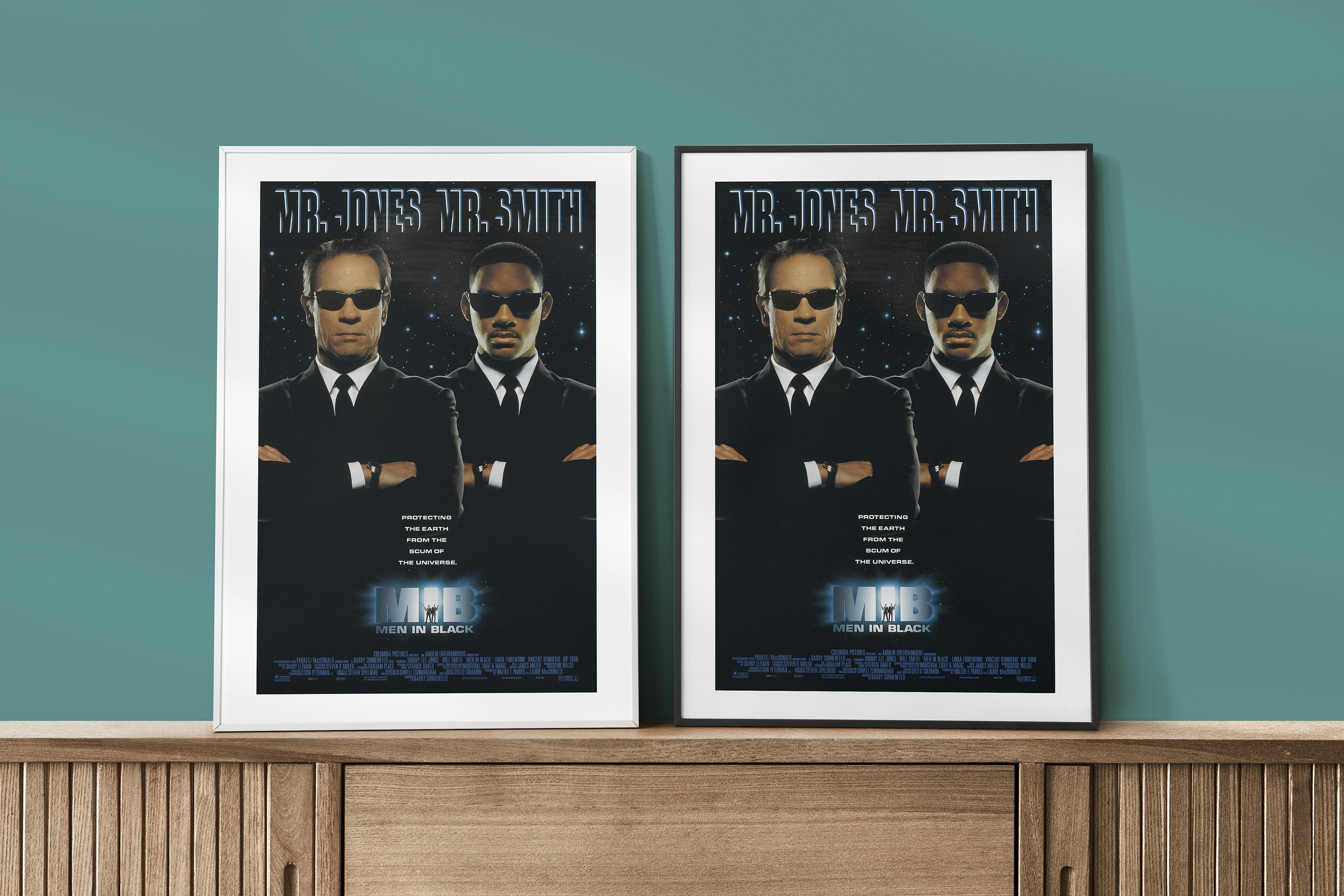Framed Men in Black Poster, Men in Black Movie Poster, Wall Art, Wall ...