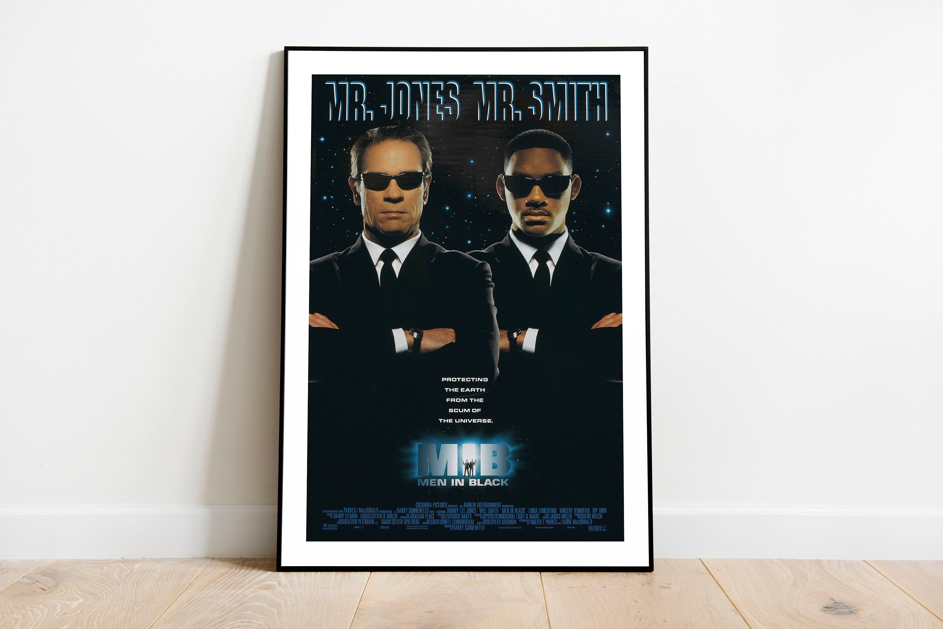 Framed Men in Black Poster, Men in Black Movie Poster, Wall Art, Wall ...