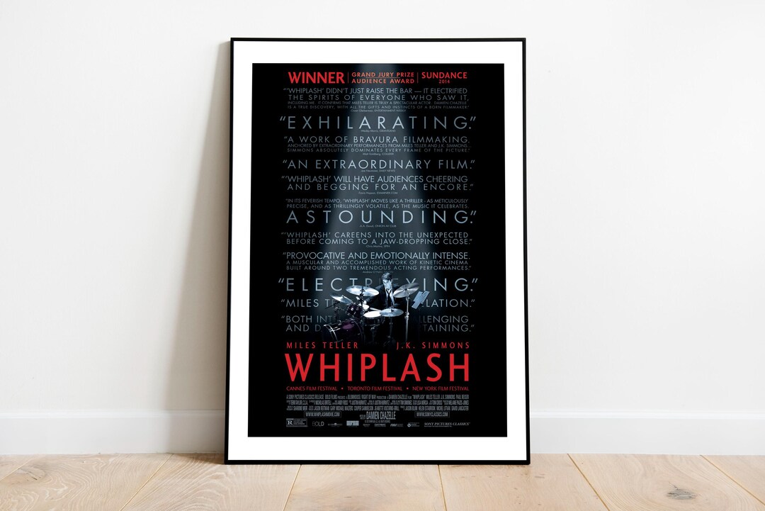 Framed Whiplash Poster, Suffering is the Soul of Greatness Movie Poster ...