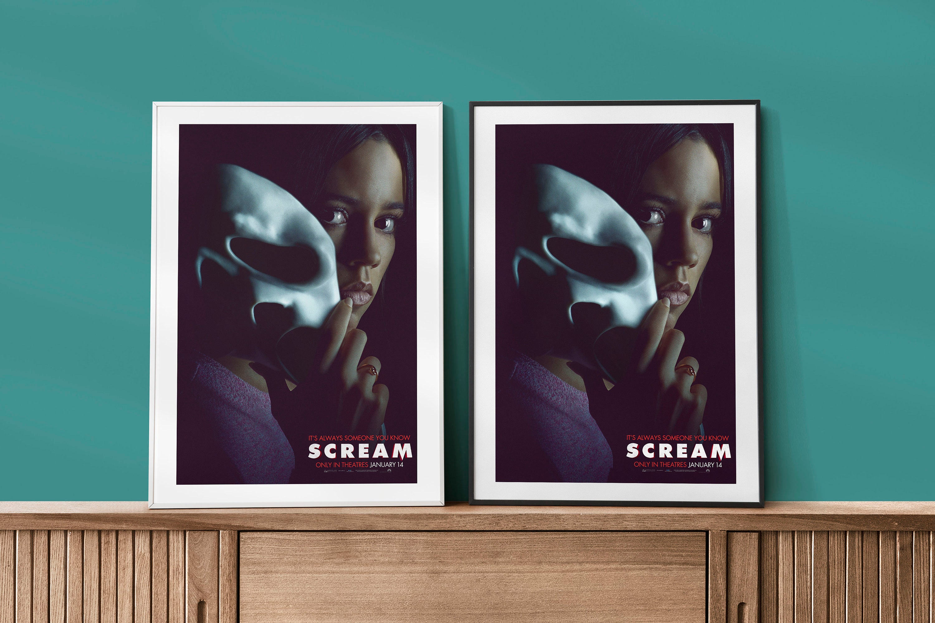 Framed Jenna Ortega Poster Scream 5 Movie Poster Wall Art - Etsy