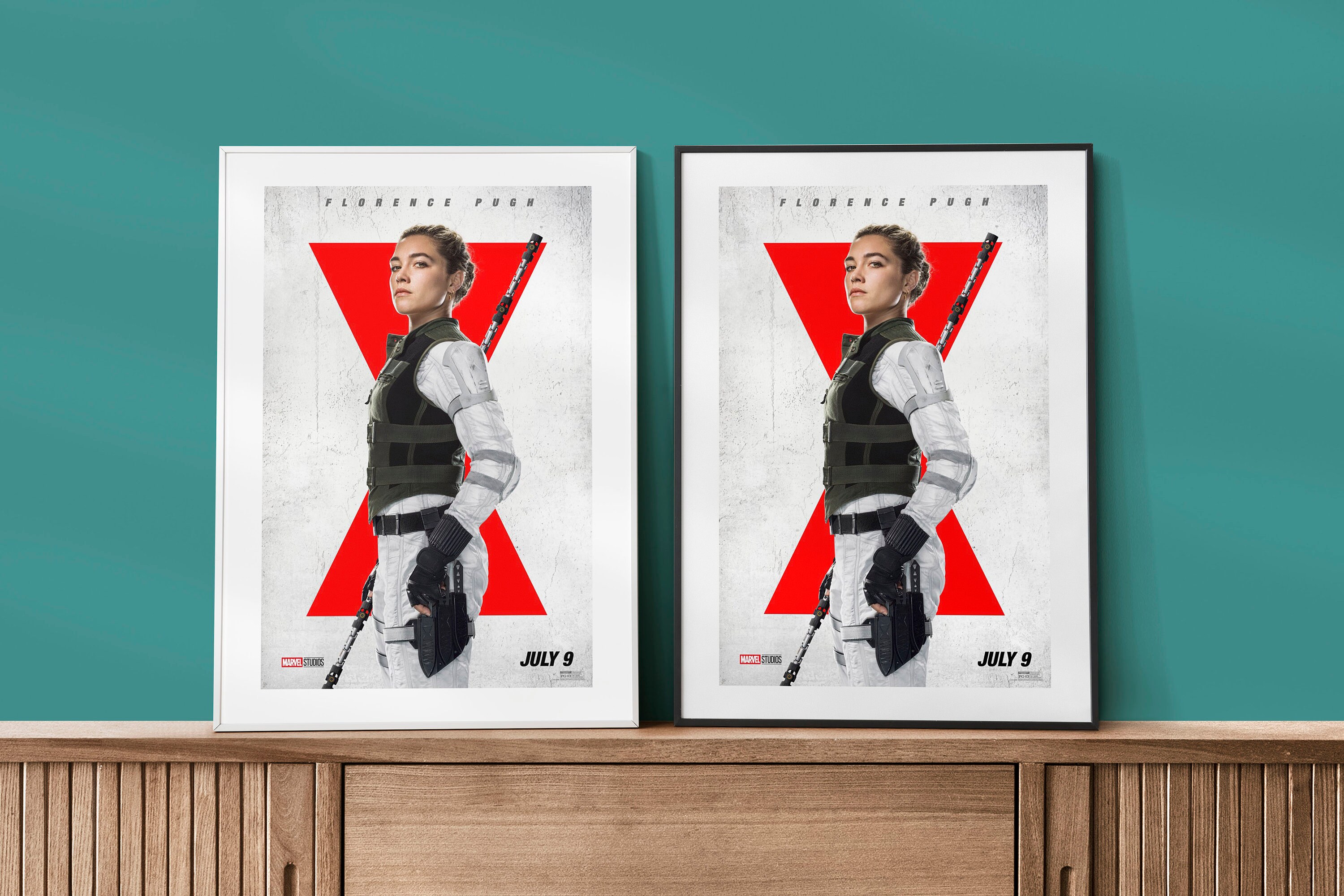 Framed Florence Pugh Poster Black Widow Movie Poster Wall - Etsy UK