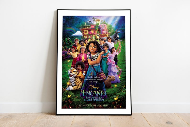 Framed Encanto Movie Poster 2021 Walt Disney Wall Art Wall - Etsy