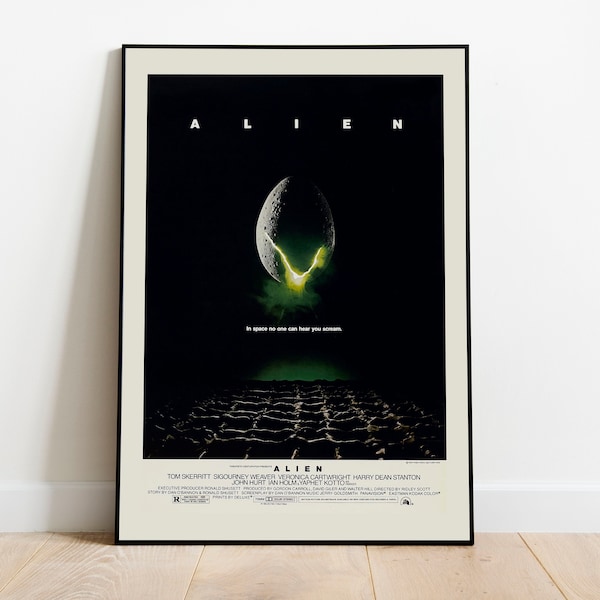 Alien Retro Film Poster - Etsy