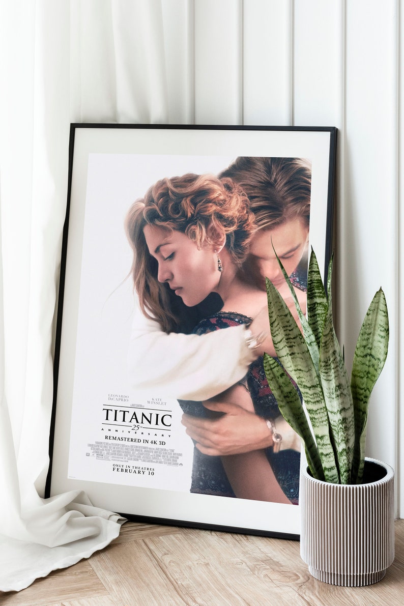 Framed Titanic Movie Poster 1997 Leonardo Dicaprio Wall Art - Etsy