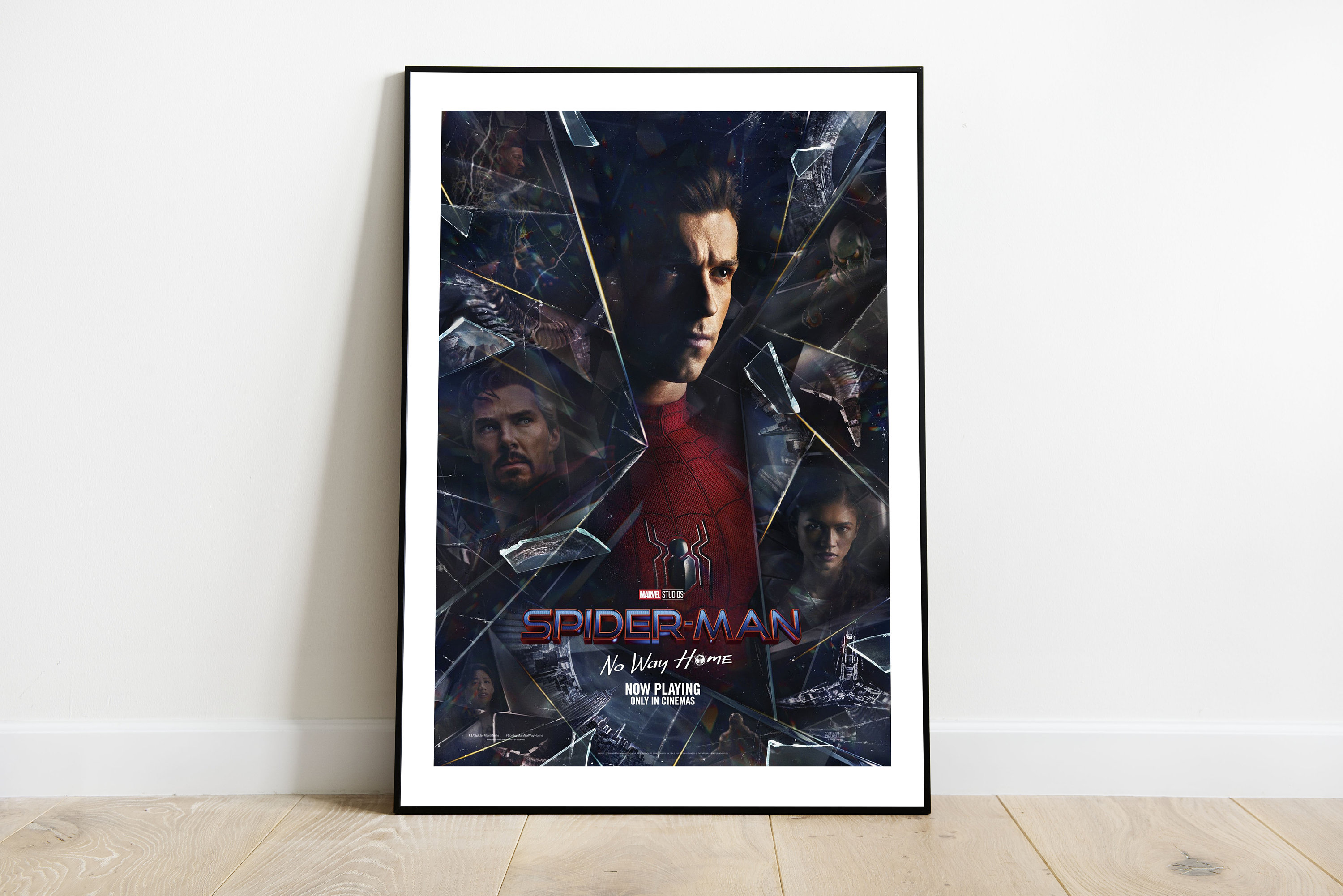 Framed Spider-man: No Way Home Poster Glass Marvel Movie - Etsy