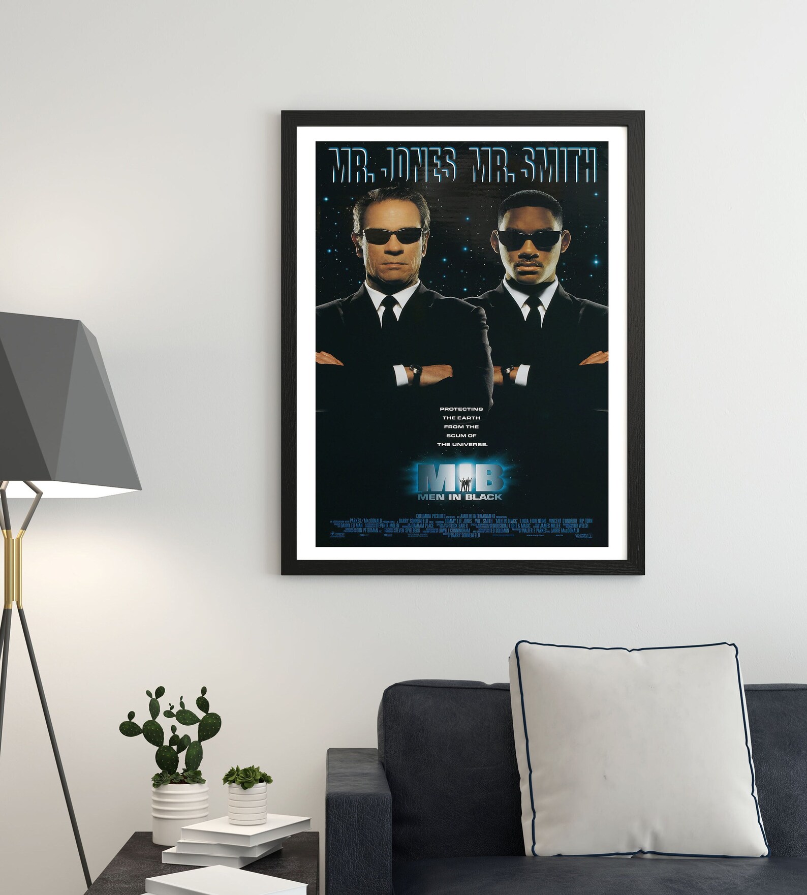 Framed Men in Black Poster, Men in Black Movie Poster, Wall Art, Wall ...