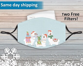 Llama Face Mask | Etsy