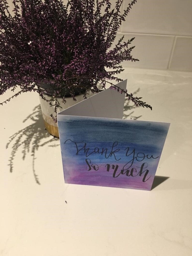 Colourful Calligraphy Cards - Etsy