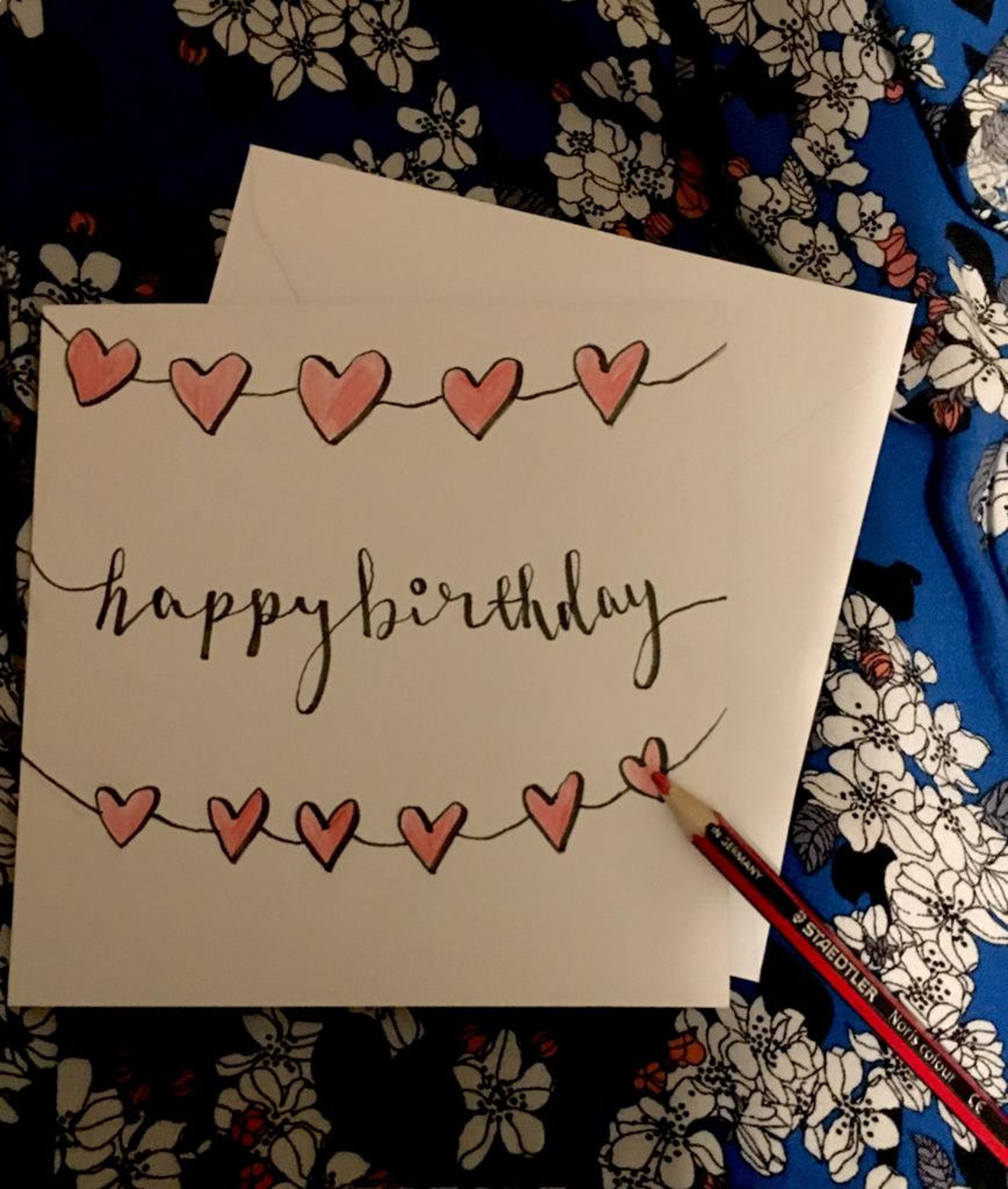 Calligraphy Birthday Cards 3-pack - Etsy