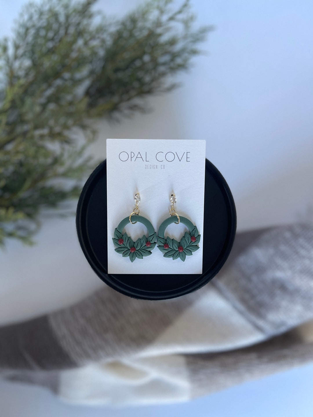 Deck the Halls Dangles Handmade Clay Earrings Gift Ideas - Etsy