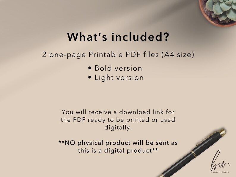 Undated Monthly Tracker Planner | 1-page Printable Organizer for Goal ...