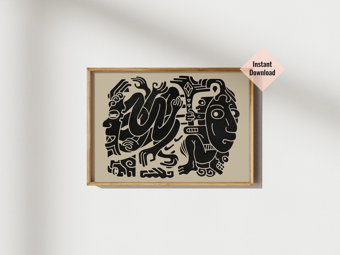 Landscape Mayan Wall Art Instant Download Aztec Poster - Etsy