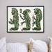 Emerald Green Mayan Art, Cultural Home Decor, Hand Drawn Horizontal ...