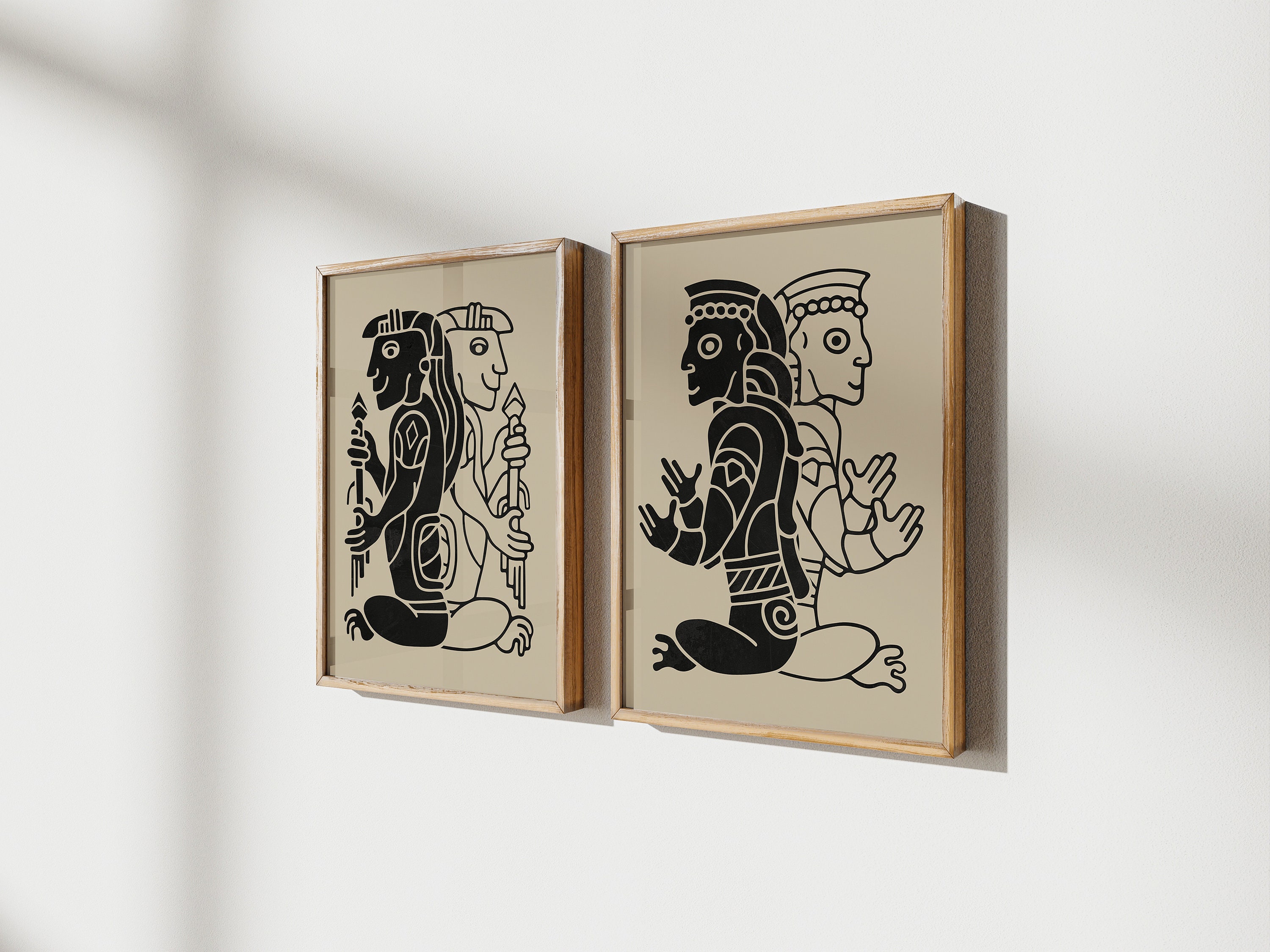 Mayan Art Prints Set of 3 Aztec Art Decor Instant Download - Etsy