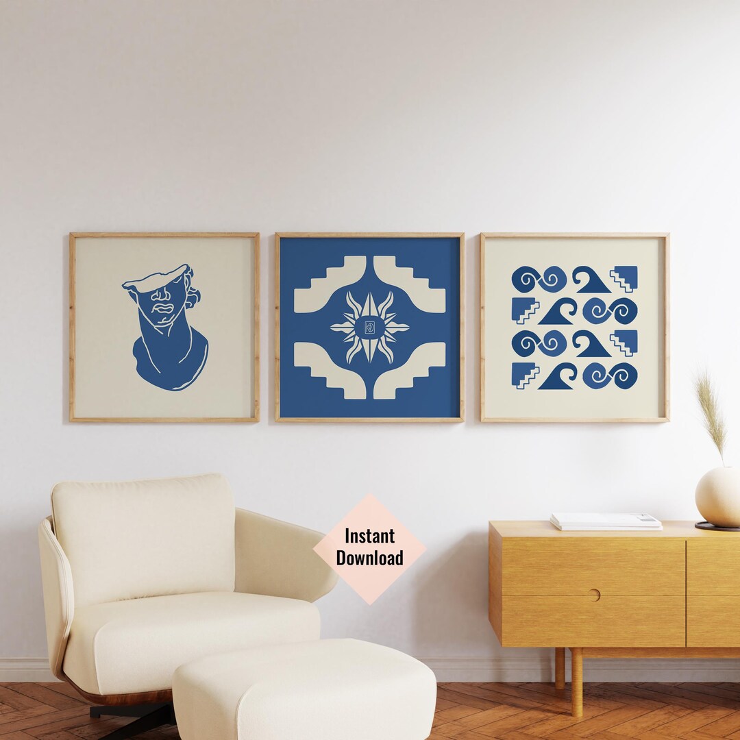 Greek 3 Piece Set Wall Art, Print Yourself Art, Ancient Greek Prints ...