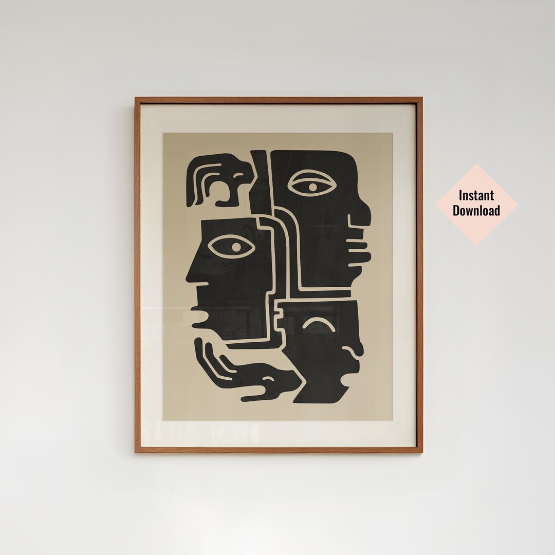 Aztec Mexican Art Poster, XL Wall Art, Mayan Livingroom Aztec Wall ...