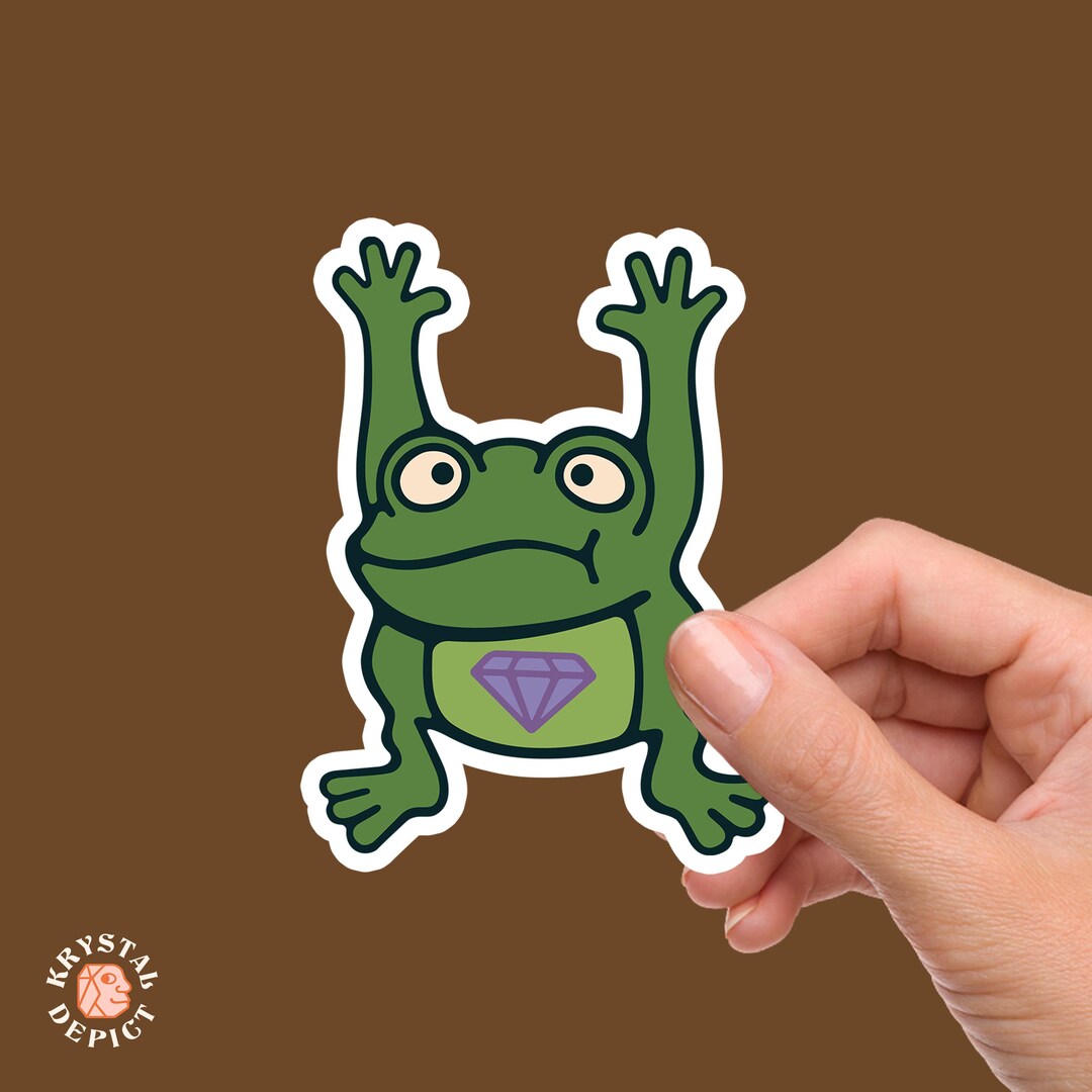 Funny Frog Sticker, Vinyl Luggage Decal, Frog Lover Gift, Laptop ...