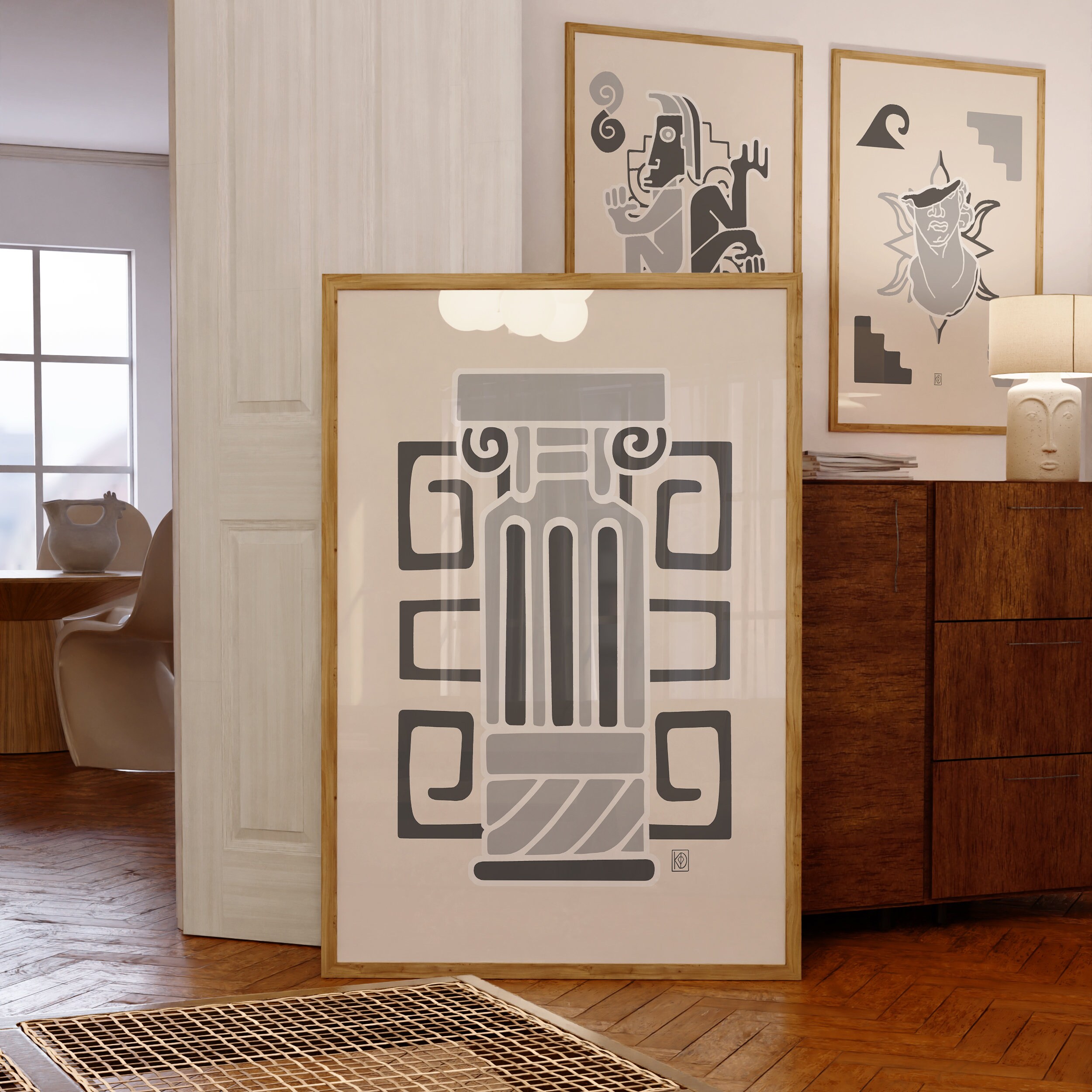 Ancient Greek Art Print, Aesthetic Room Decor, Greek Column Wall Art ...