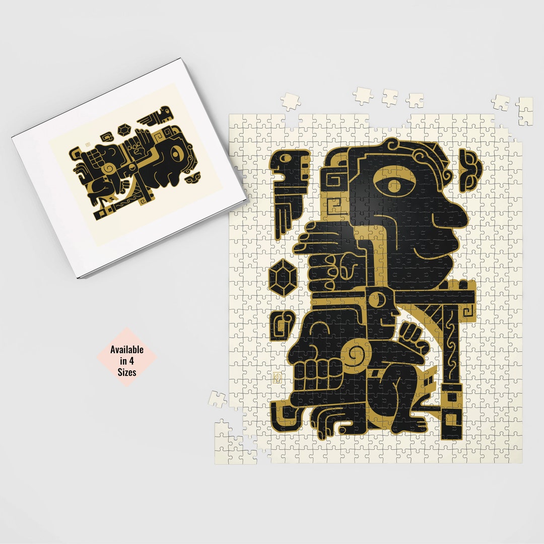 Illustrated Mayan Jigsaw Puzzle, 500, 252, 110, 30 Piece Puzzles ...