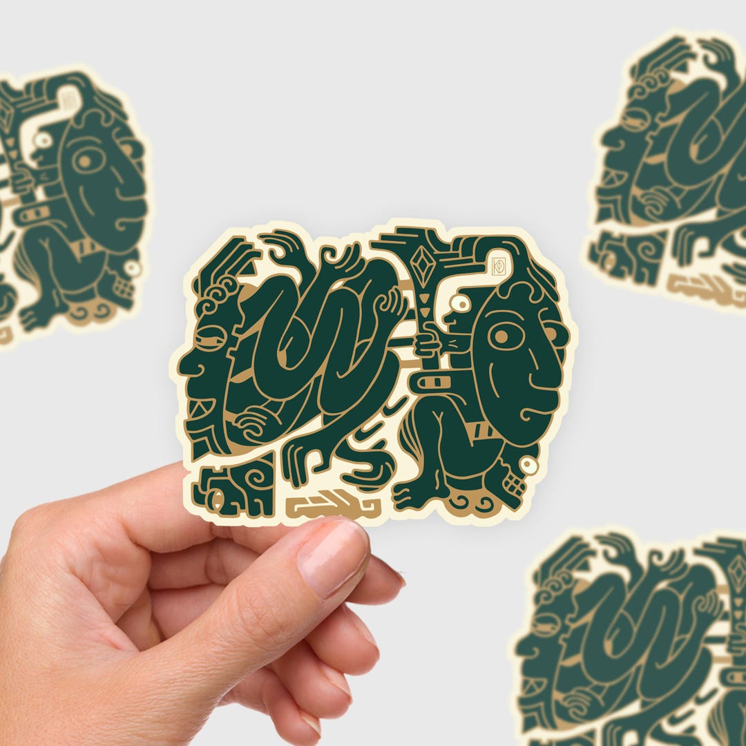 Aztec Indigenous Sticker, Folk Art Stickers, Mayan Mexican Kiss Cut ...