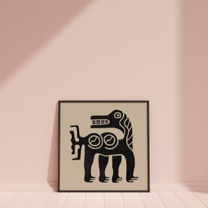 Mayan Art, 20x20 Posters, Set of 9 Square Prints, Aztec Wall Decor ...