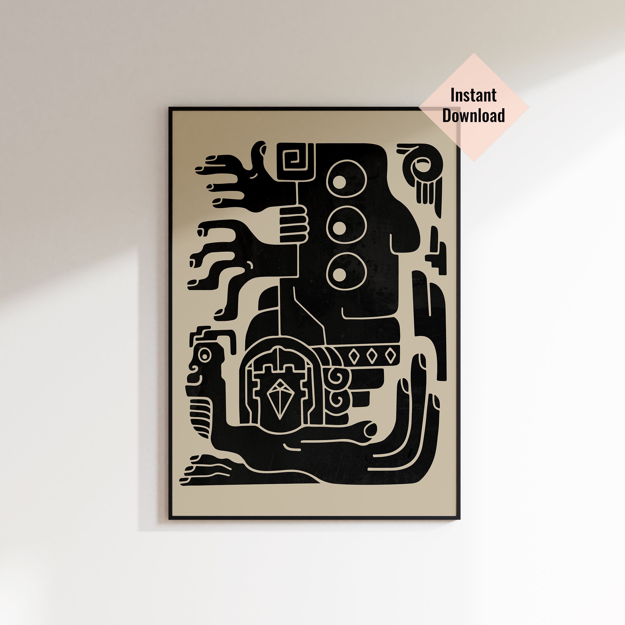 Aztec Mayan Wall Art Instant Download Mayan Art Print Aztec - Etsy