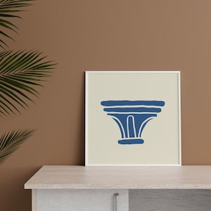 Greek Square Set of 3 Prints, Greece Art Downloadable Prints, Blue Wall ...