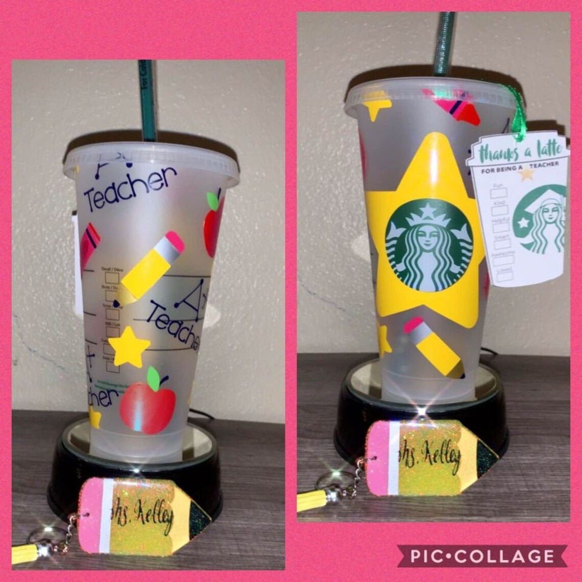 Teacher Starbucks Cup - Etsy