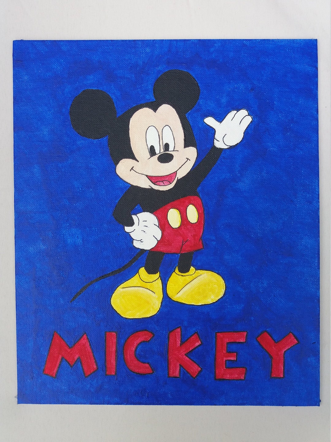 Mickey Mouse Canvas Painting - Etsy