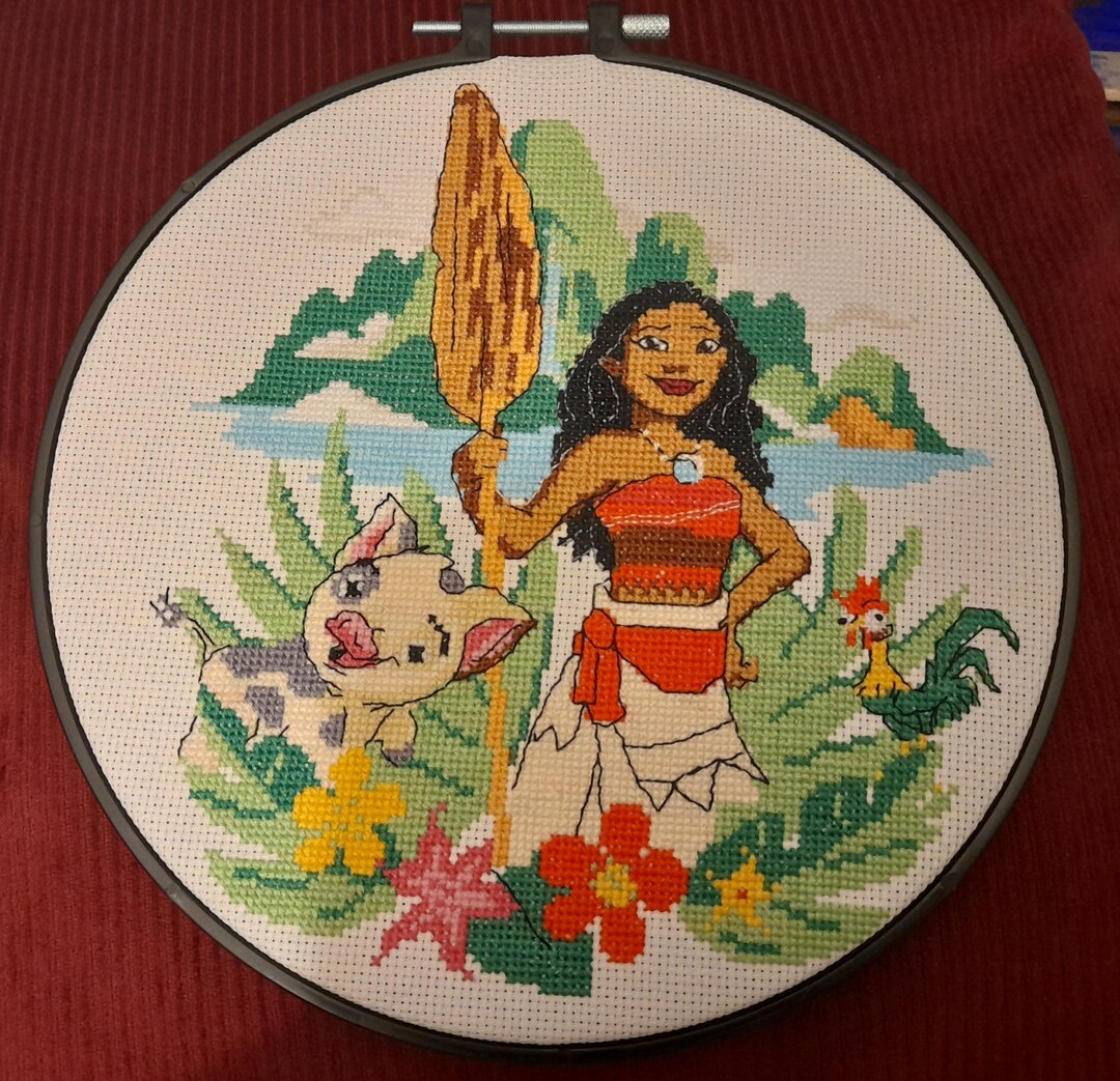 Disney's 'moana' Cross-stitch - Etsy
