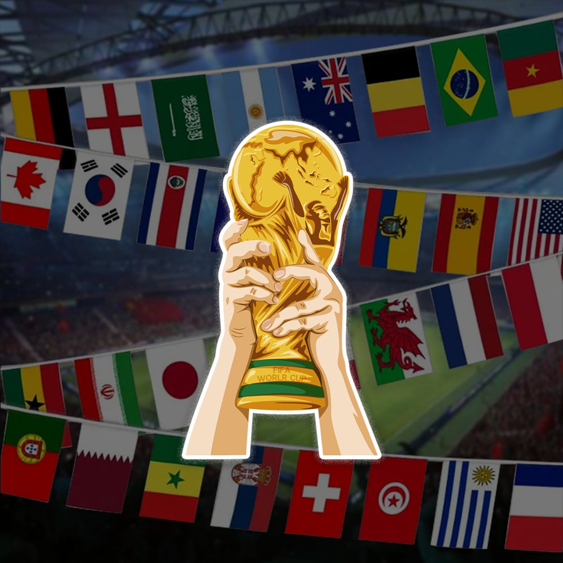 World Cup Trophy Sticker Waterproof/waterresistant Soccer Futbol ...