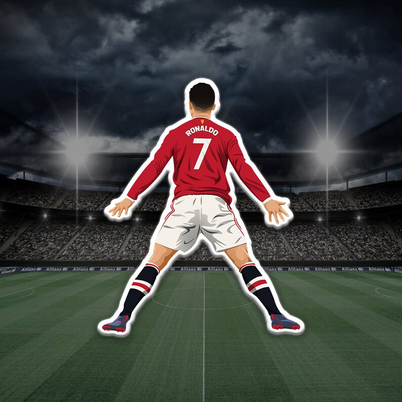 Cristano Ronaldo Manchester United Sticker Scratch - Etsy