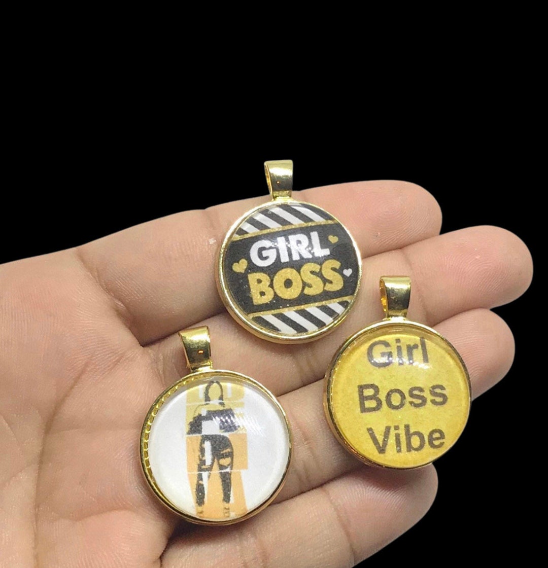 Boss Charms Gold Charms Girl Boss Jewelry Making Large Charms Photo ...