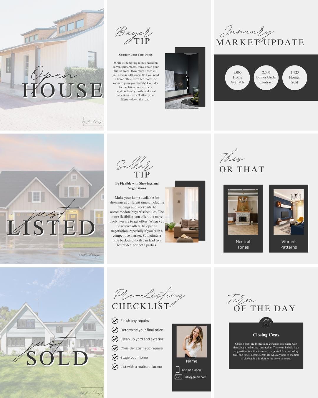 Realtor Instagram Post Templates: Luxury Real Estate Marketing (canva ...