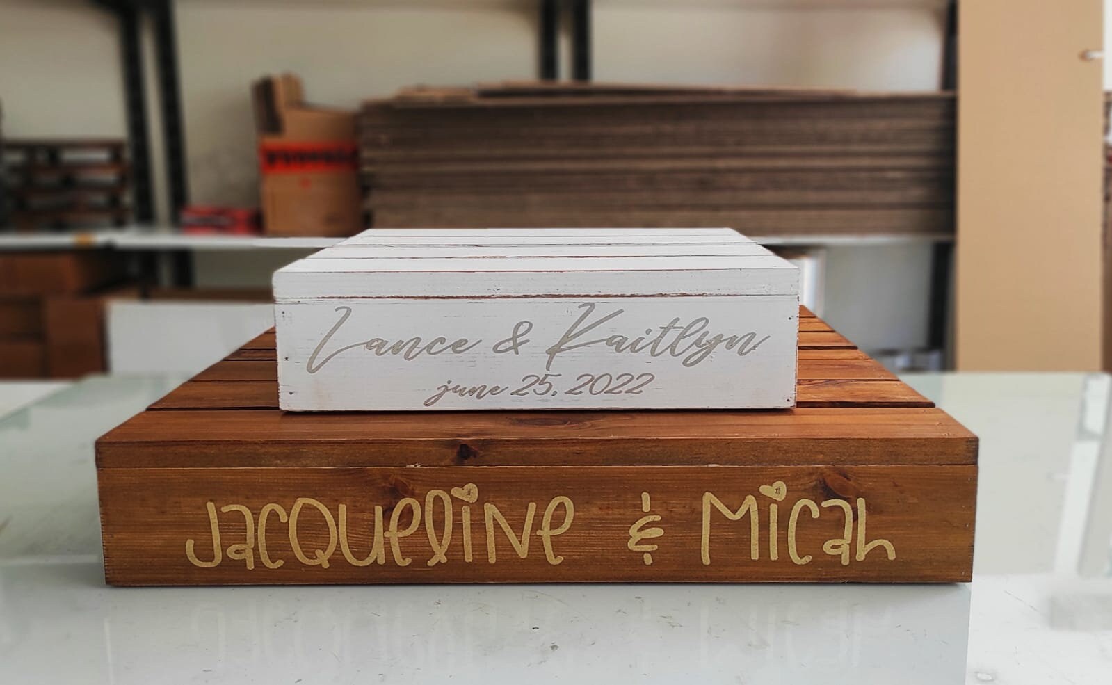 Rustic Wedding Cake Stand for Events Wood Personalized Cake Stand ...